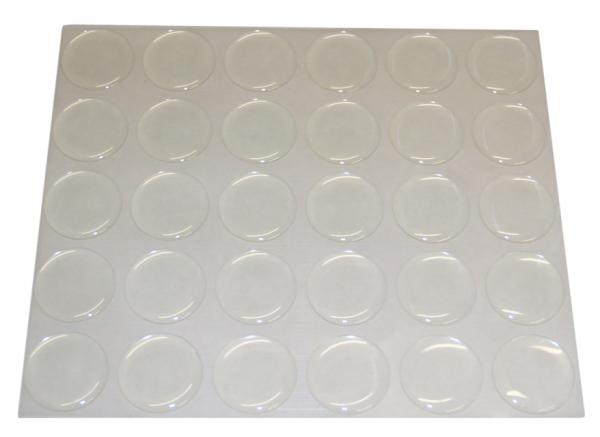 Clear Epoxy Stickers 25mm Dia. - O'Brien Engineering Pty Ltd
